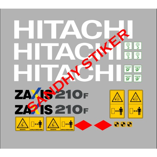 Jual Stiker Alat Berat HITACHI Zaxis ZX 210 F sticker Excavator ...