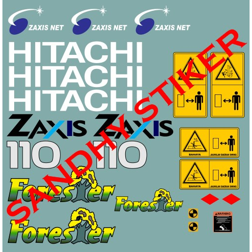 Jual Stiker Alat Berat HITACHI Zaxis ZX 110 MF sticker Excavator ...