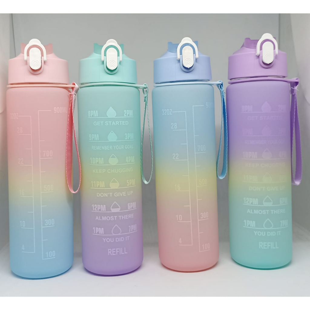 Jual Botol Minum 900 ml Botol Viral Botol Gradasi | Shopee Indonesia