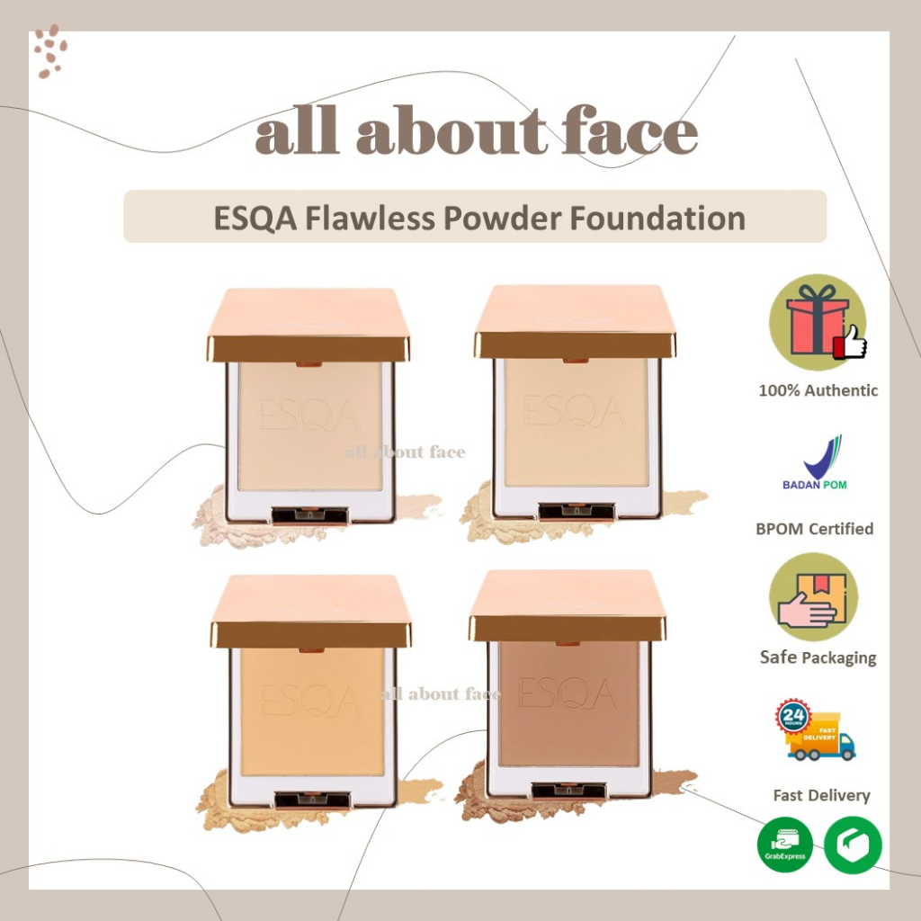 Jual ESQA FLAWLESS POWDER FOUNDATION ORIGINAL | Allaboutface | Shopee ...