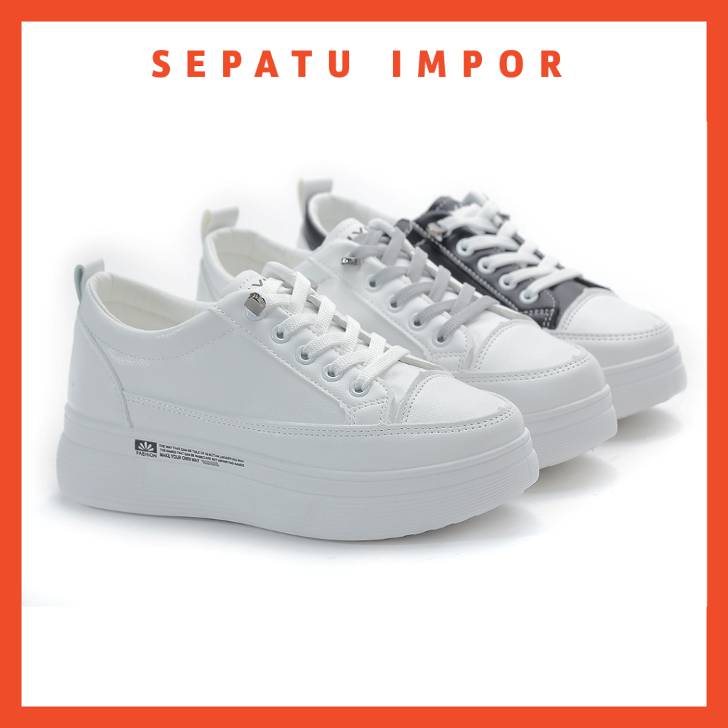 Jual Dokter Sepatu Import - Minji Sepatu Wanita Sneakers Tali Fashion Import Quality Premium 190 ...