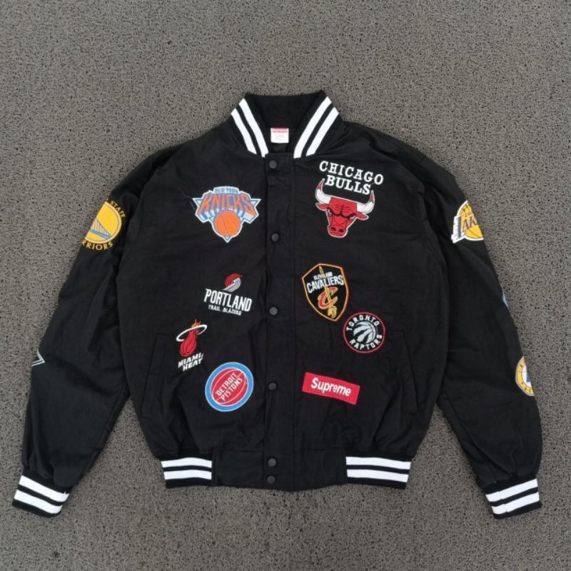 Jual JAKET BOMBER VARSITY LAKERS FULL TAG LABEL HYPE HIGH QUALITY ...