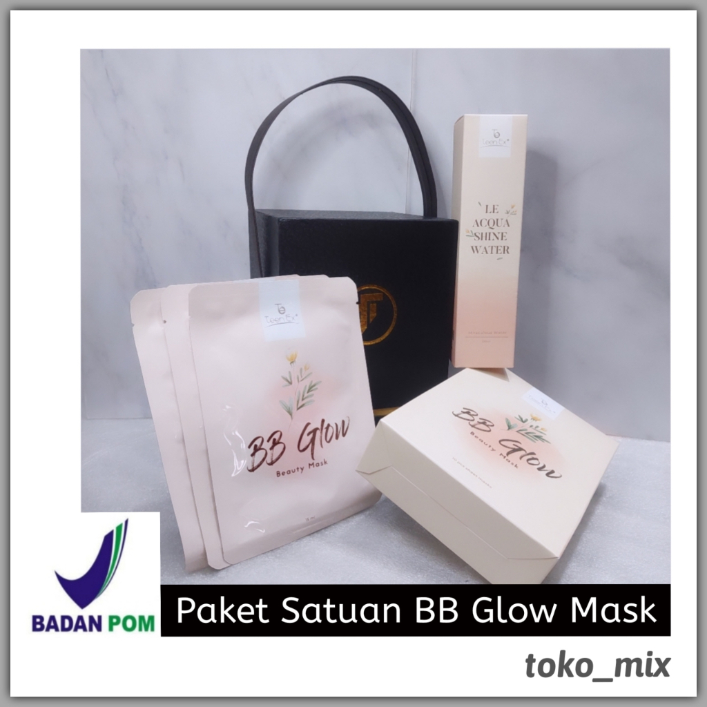 Jual BB GLOW Beauty Mask & Le Acquashine Water | BB Glow Mask Satuan ...