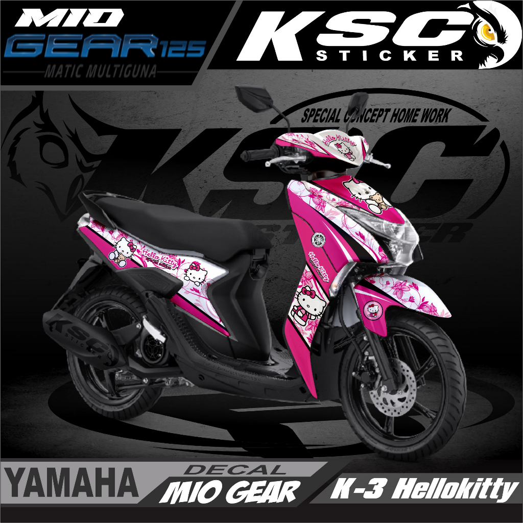 Jual Decal Sticker Stiker Yamaha Mio Gear 125 Hello kity full body [K3 ...