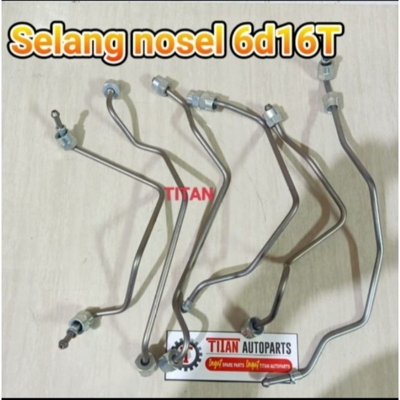 Jual PIPE NOZZLE SET PIPA NOSEL INJEKTOR FUSO GANJO 6D16T PS220 TITAN 1 ...