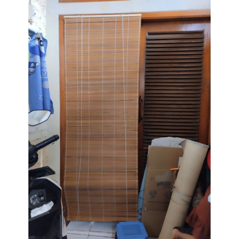 Jual Anyaman Bambu / krey bambu / tirai bambu gulung original | Shopee Indonesia