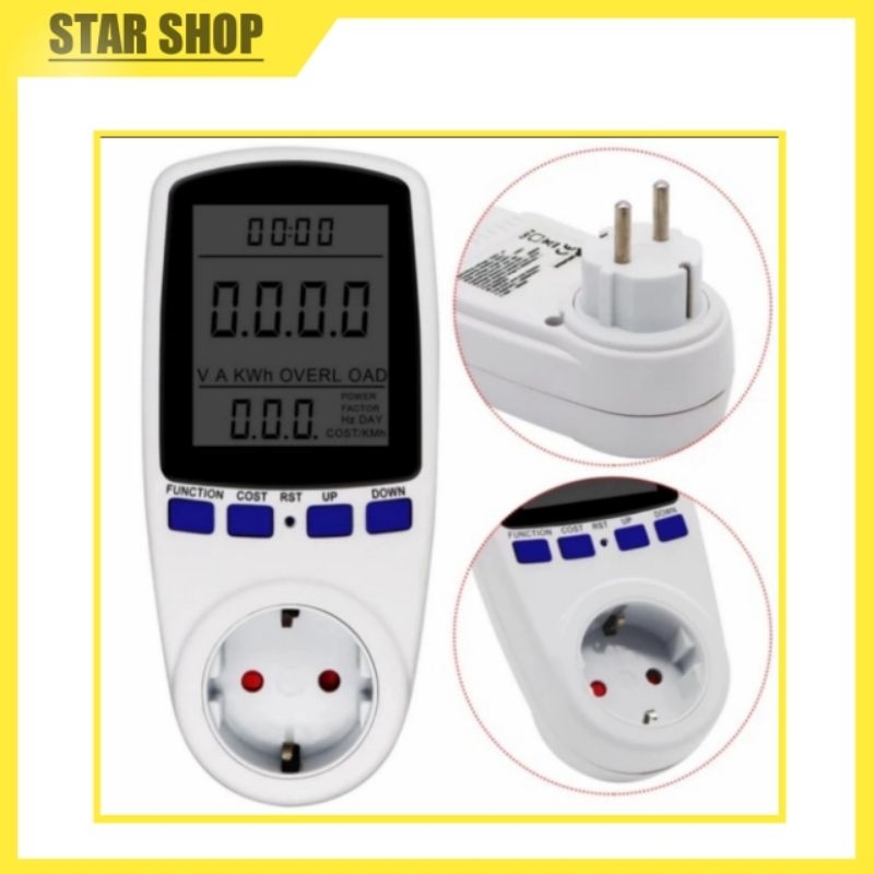 Jual Power Meter AC 16A 220v Watt meter pengukur daya energi arus listrik | Shopee Indonesia