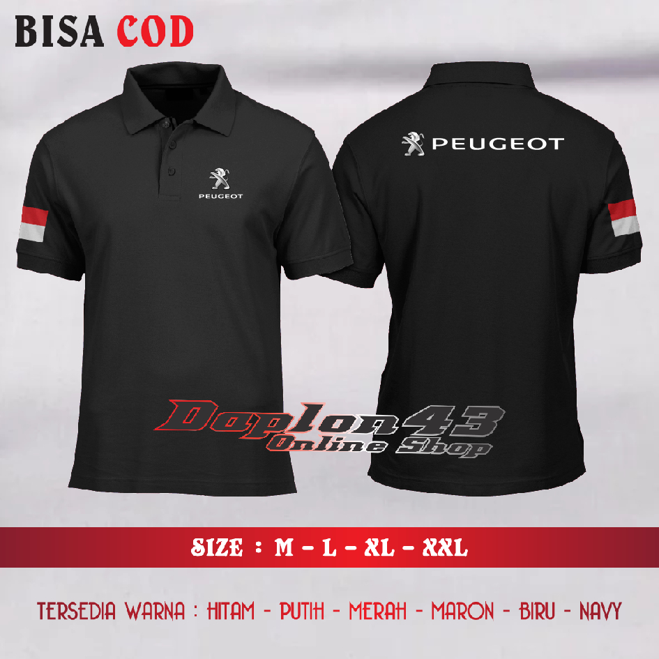 Jual PoloShirt / Kaos Polo Peugeot Premium Depan Belakang Bendera ... Jual PoloShirt / Kaos Polo Peugeot Premium Depan Belakang Bendera ...