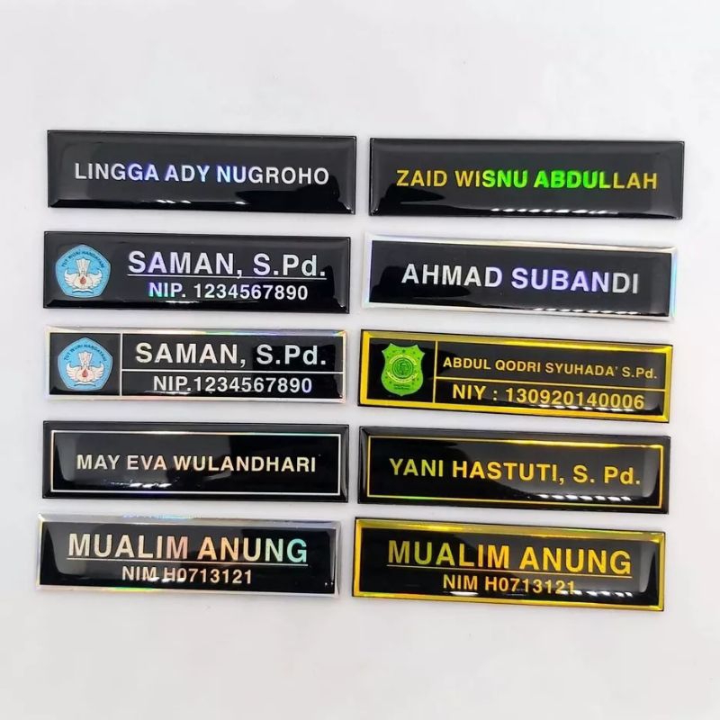 Jual Nametag Dada Sehari Jadi Bisa Satuan / papan nama dada sehari jadi ...