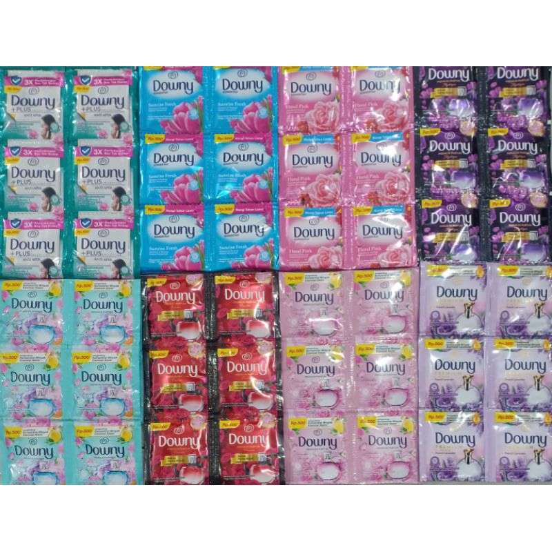 Jual Downy Premium Parfum renteng 10ml dan 19ml(1 lusin isi 12 sachet ...