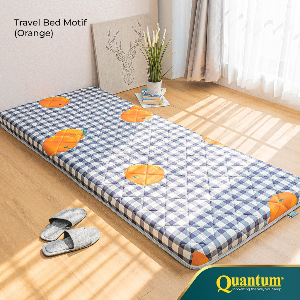 Jual Quantum Travel Bed Orange 8cm Edition - Kasur Busa / Gulung ...