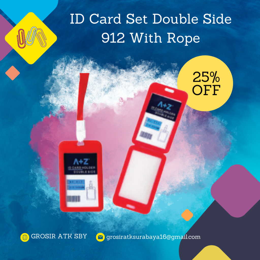 Jual ID Card Set Double Side (2 sisi) Dengan Tali Type 912 (Harga Per ...