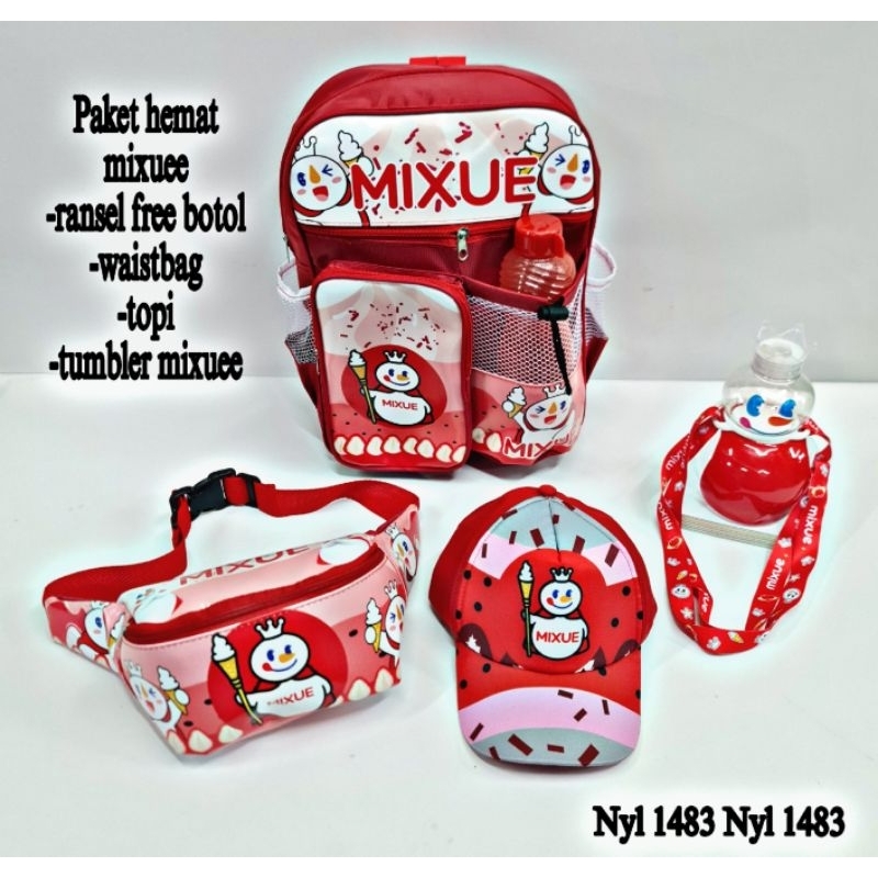 Jual Tas ransel anak sekolah Tas viral karakter maskot es krim mixuee ...