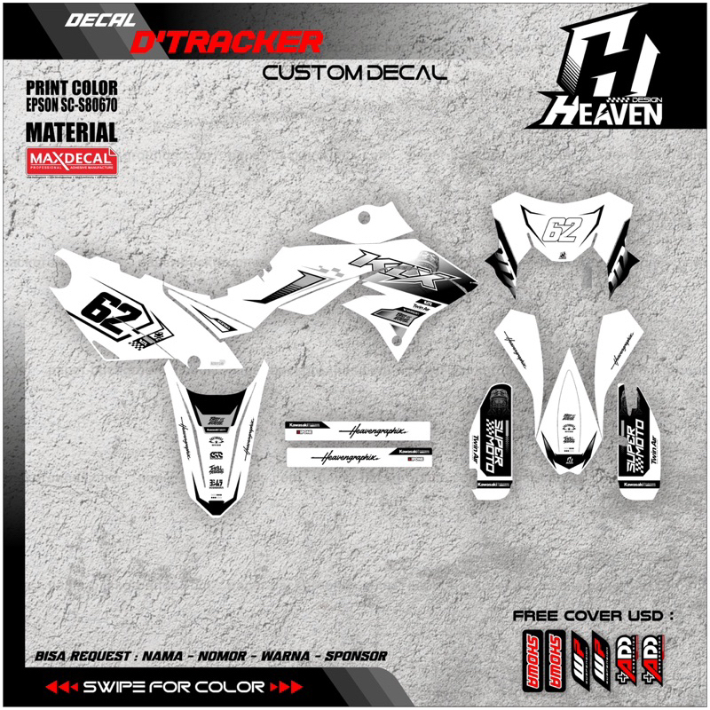 Jual Stiker DECAL KLX DTRACKER FULL BODY - DECAL KAWASAKI DTRACKER ...