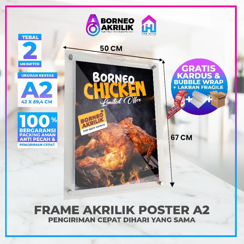 Jual WALL SIGN DINDING DISPLAY PROMOSI FRAME FOTO AKRILIK POSTER ...