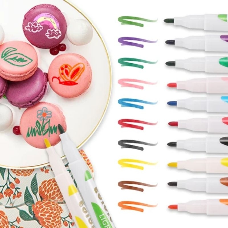 Jual Edible Pen Coloring Spidol Marker Foodgrade | Shopee Indonesia