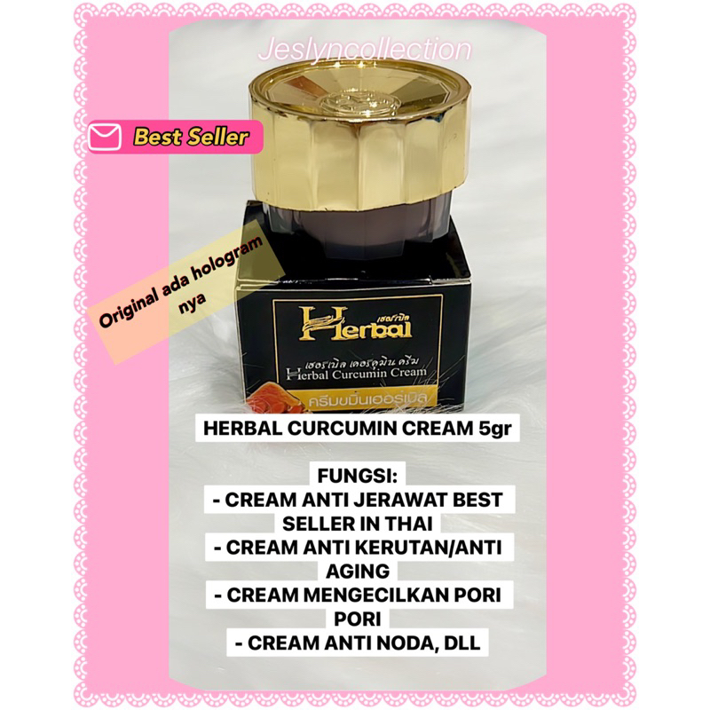 Jual HERBAL CURCUMIN CREAM 5gr ORIGINAL THAI / CREAM KUNYIT / ANTI ...