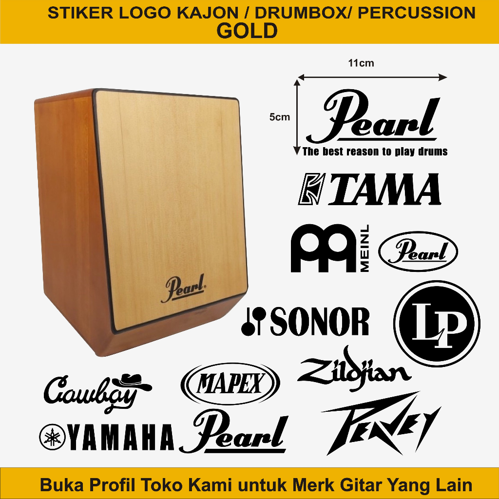 Jual sticker logo kajon MURAH-drum box- stiker meinil-stiker tama ...