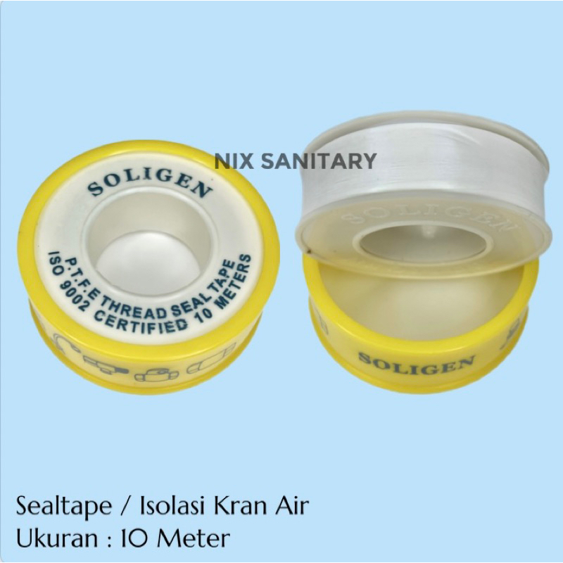 Jual Seal Tape Soligen Isolasi Keran Selotip Kran 10 Meter | Shopee ...
