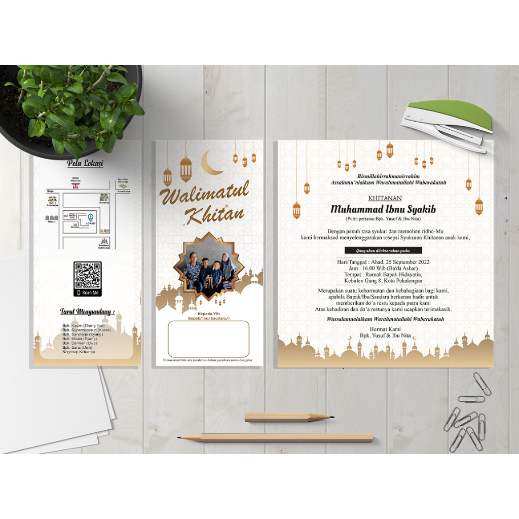 Jual Undangan Khitan / Sunatan / Walimatul Khitan Model Islami Free ...