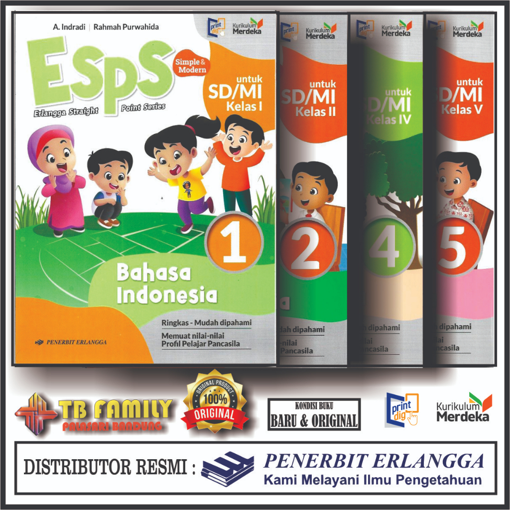 Jual ESPS BAHASA INDONESIA SD/MI KURMER KLS.1 2 3 4 5 6/KM KURIKULUM MERDEKA PENERBIT ERLANGGA ...