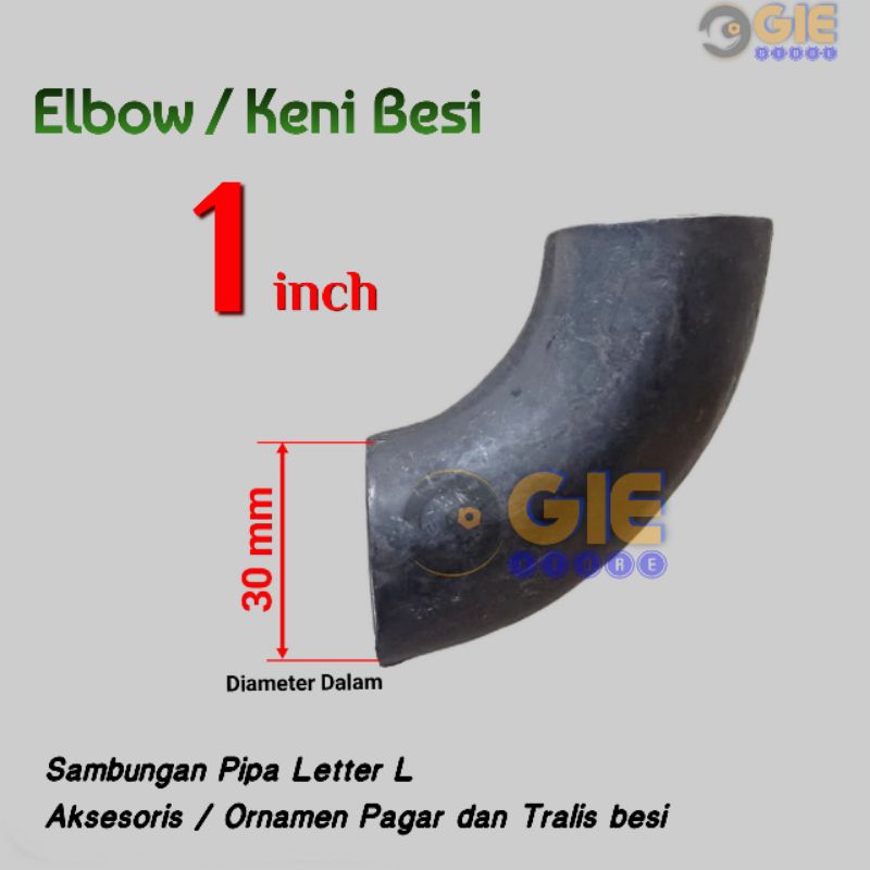 Jual Elbow Keni elbo 1 inch in Ornamen Pagar Tralis besi | Shopee Indonesia
