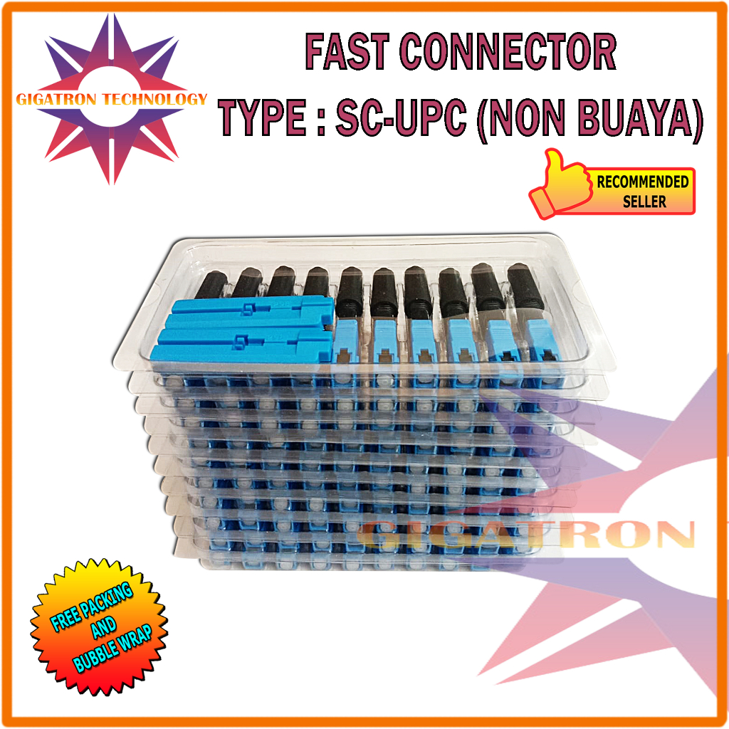 Jual 1Box/100Pcs Fast Connector SC UPC Non Buaya / Fiber Optik FTTH ...