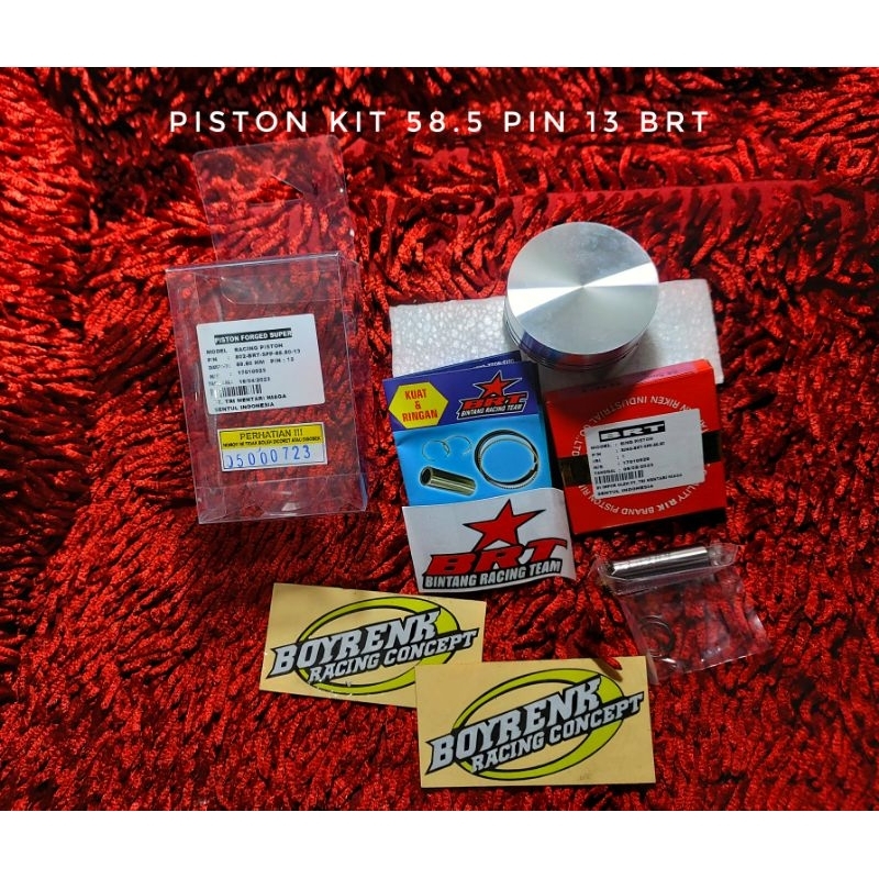 Jual PISTON KIT BRT 58.5 PIN 13 FORGED - BOYRENK RACING CONCEPT | Shopee Indonesia