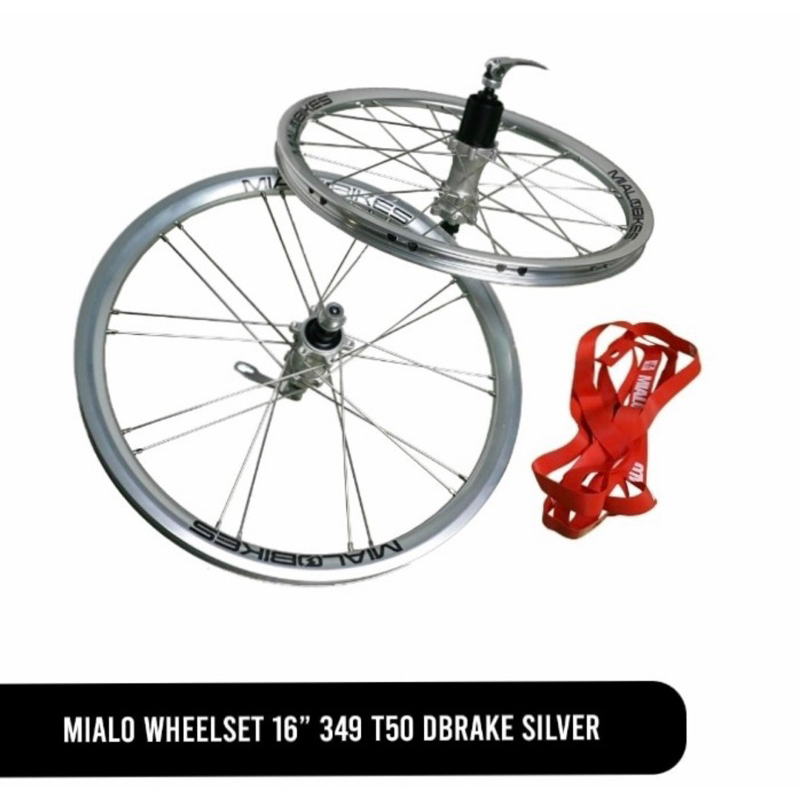 Jual Wheelset Mialo bike 16 inch 349 Discbrake disc not silverock deca ...