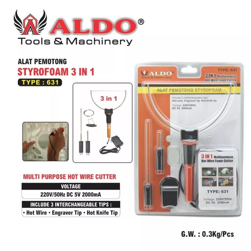 Jual ALAT PEMOTONG STYROFOAM ALDO / ALAT POTONG GABUS 3 IN 1 ...