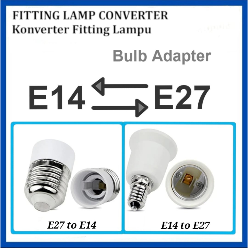 Jual Konverter Fitting Lampu E14 ke E27 Cap Lamp Light Converter Adapter | Shopee Indonesia