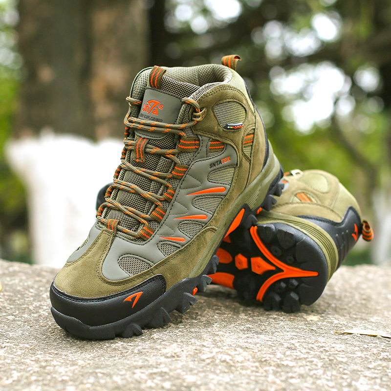 Jual Sepatu Gunung SNTA 493 Green Orange Boot Camping Adventur Outdoor ...