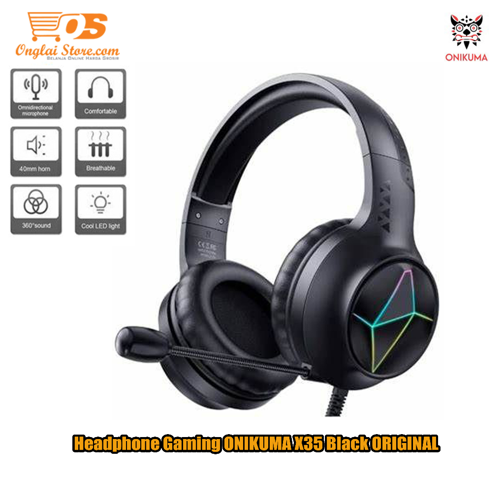 Jual Headphone Gaming ONIKUMA X35 BLACK Original | Shopee Indonesia