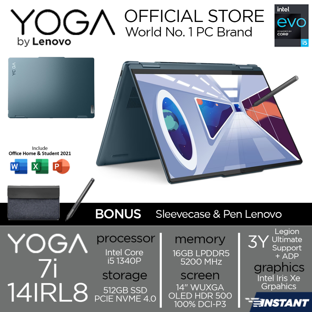 Jual Lenovo Yoga 7i 14IRL8 2in1 - Intel EVO i5 1340P 16GB RAM 512GB SSD ...