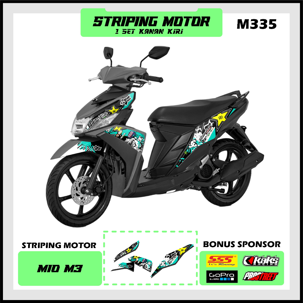 Jual Stiker Mio M3 Striping Sticker Variasi MIO M3 MIO 125 Z Desain ...