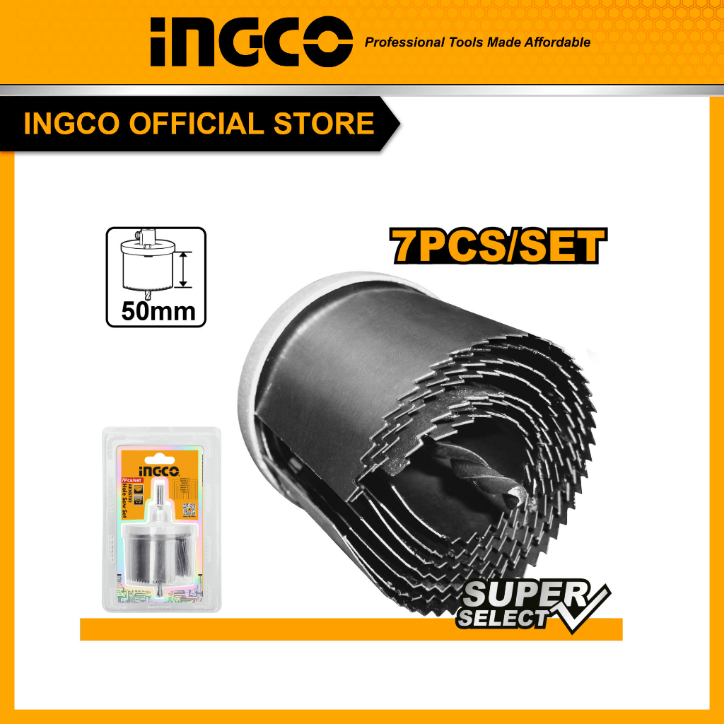 Jual (INGCO) - HOLE SAW 7 PCS INGCO- AKHS702 | Shopee Indonesia