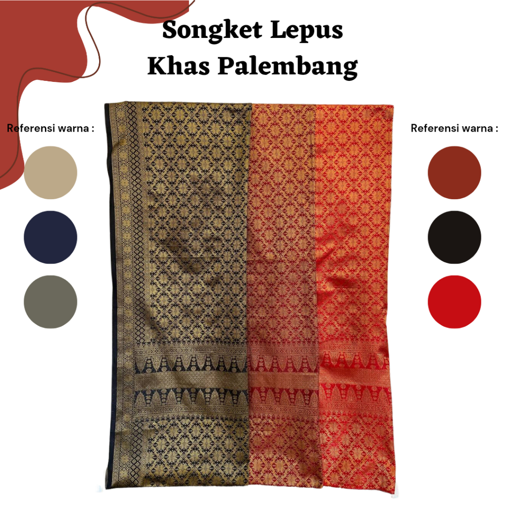 Jual Songket Pash - Songket Lepus Khas Palembang BerbagaI Macam Warna Dan Motif | Shopee Indonesia