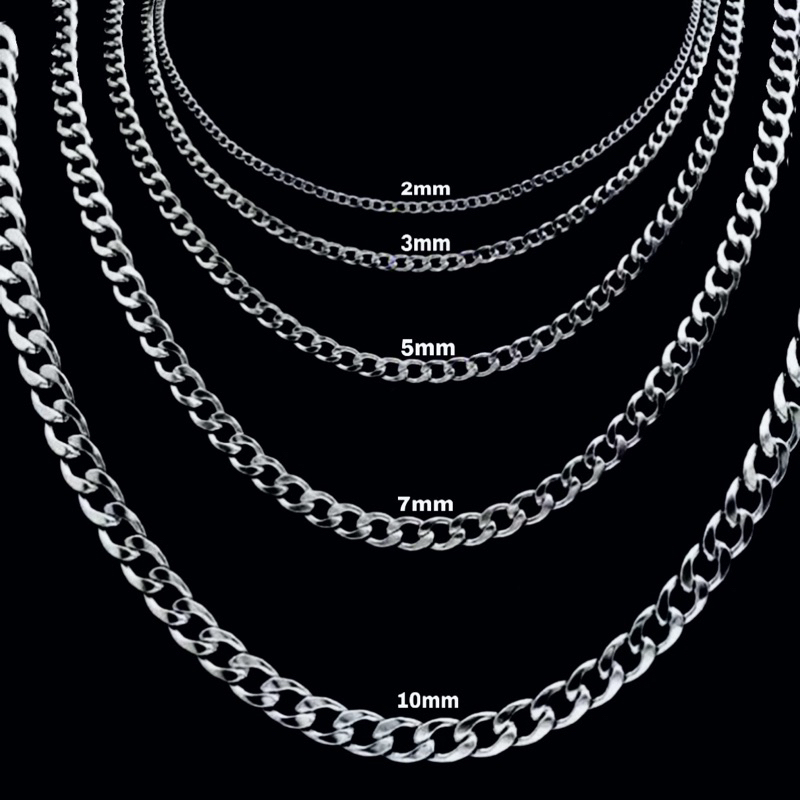 Jual The Goats Dept - Titanium Silver Chain Necklace / tgd203 kalung ...