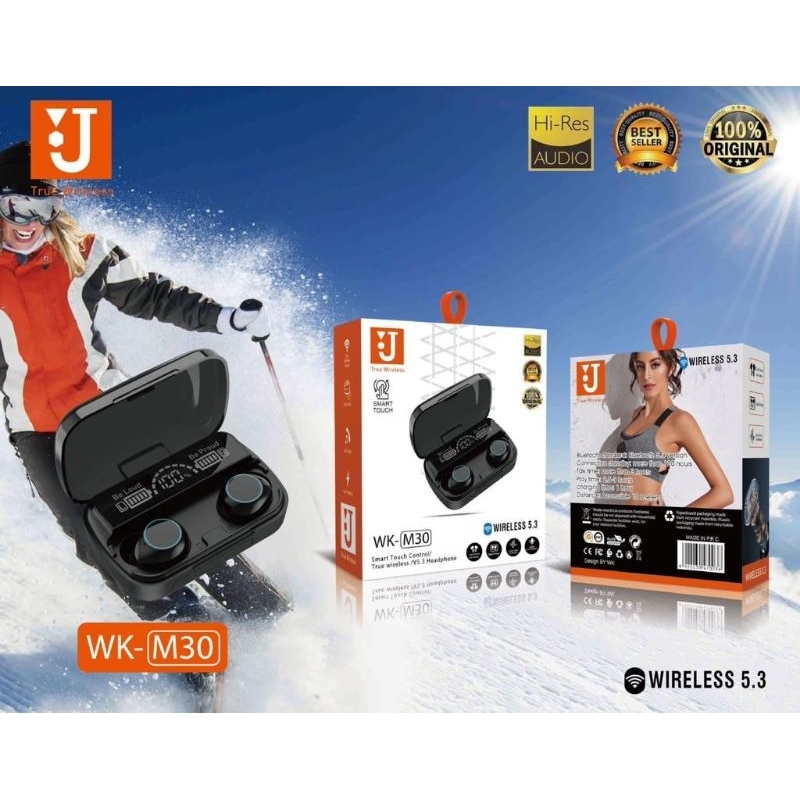 Jual Handsfree Headset Bluetooth J WK-M90 WK-M19 WK-M30 WK-F9 Wireless 5.3 TWS Earbud Earphone ...