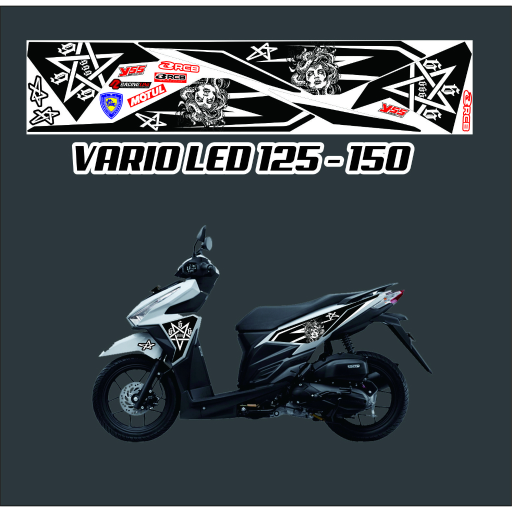 Jual STIKER LIS BODY HONDA VARIO / STRIPING STIKER VARIO LED 125 - 150 VARIASI MOTIF MEDUSA LIS ...