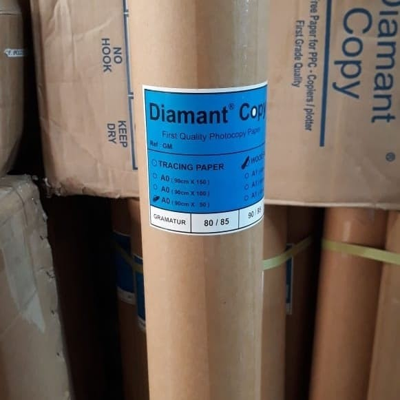 Jual Kertas HVS Plotter A0 50 meter 80 gram Diamant | Shopee Indonesia