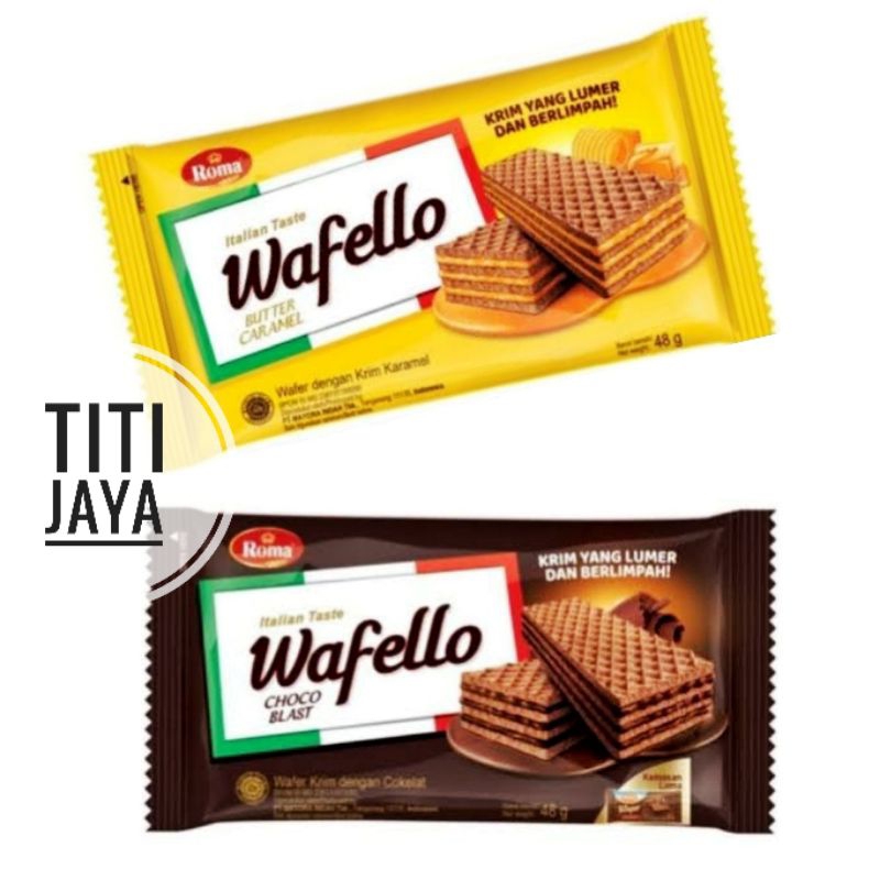 Jual WAFER WAFFELO CARAMEL COKLAT KEMASAN JAJAN SNACK 40GR 17GR ...
