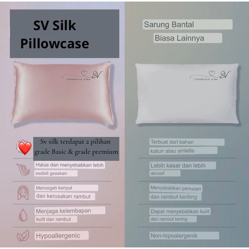 Jual [DAPAT 4 PCS] SV SILK Paket Perawatan Rambut & Kulit Sarung Bantal ...
