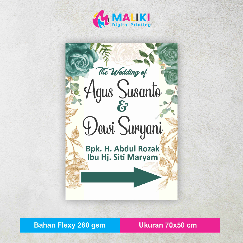 Jual BANNER PENUNJUK ARAH NIKAHAN / HAJATAN | Shopee Indonesia