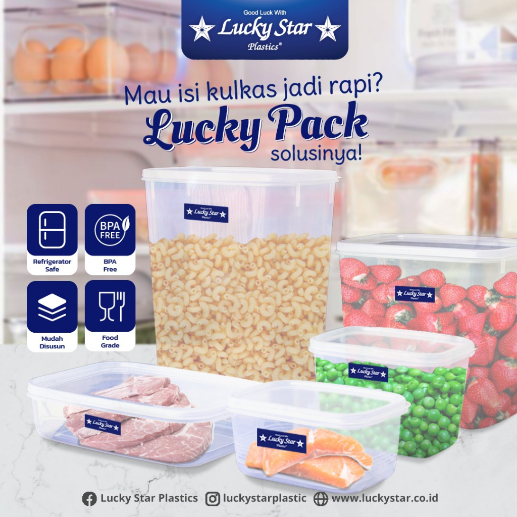 Jual Toples Plastik Lucky Pack 2700 ml / 950ml Wadah Plastik / Food ...