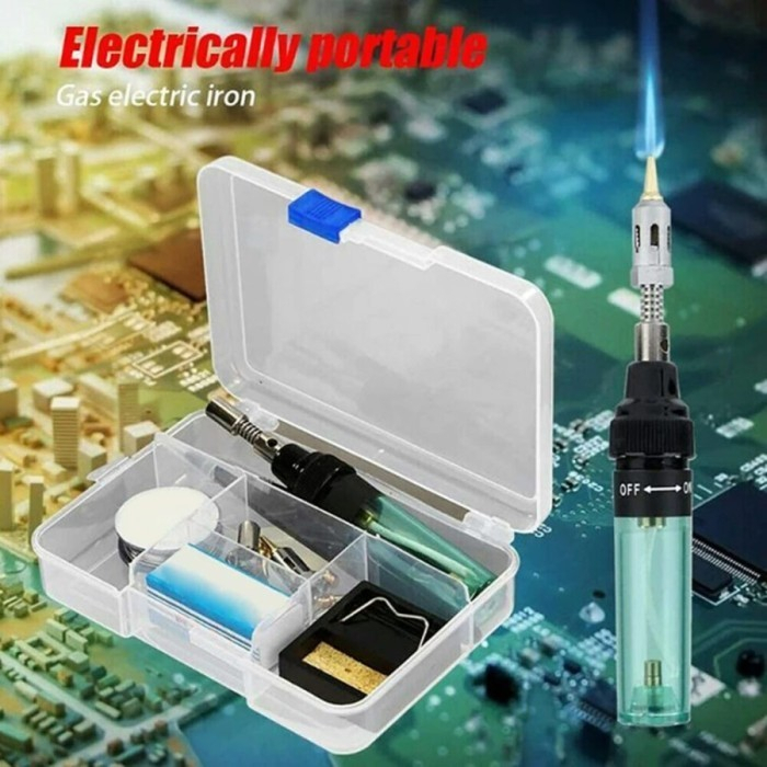 Jual Solder Gas Butane Portable Iron Pen pena soldering kit set ...