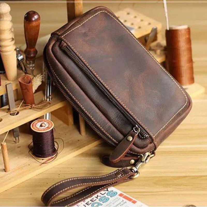 Jual Pouch Bag Kulit Asli || Tas Tangan Clucth Bag Leather | Shopee ...