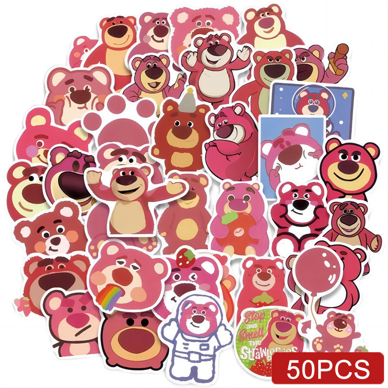 Jual 50pcs Stiker Cute Lotso From Toy Story Cartoon Waterproof PVC ...