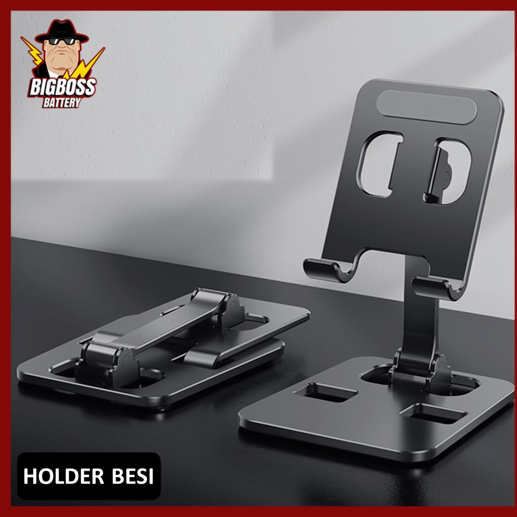 Jual Phone Holder Stand Meja Lipat Full Besi Peyangga Handphone ...