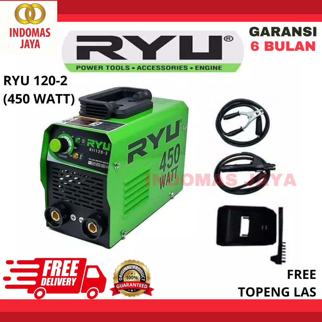 Jual Mesin Las RYU Inverter MMA 120 IGBT 450 watt / Mesin las / Mesin trafo las / welding 120-2 ...
